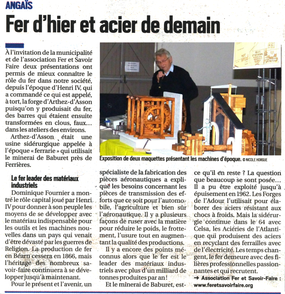 Angaïs : Fer d’hier et acier de demain : étonnant ! - Fer et savoir-faire
